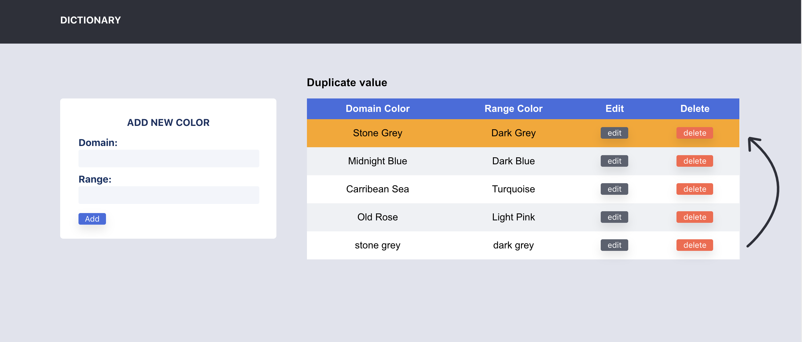 GitHub - maemeier/crud-color: Dictionary web app
