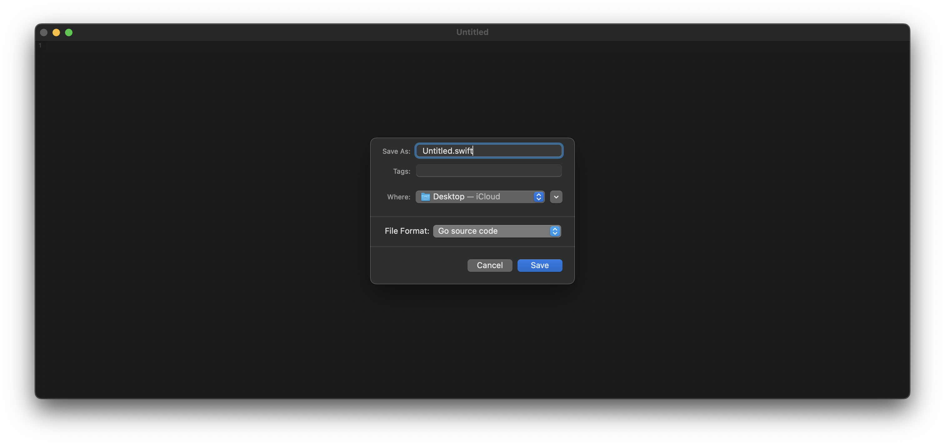 Support Saving To Swift File Format When Creating A New File Issue 