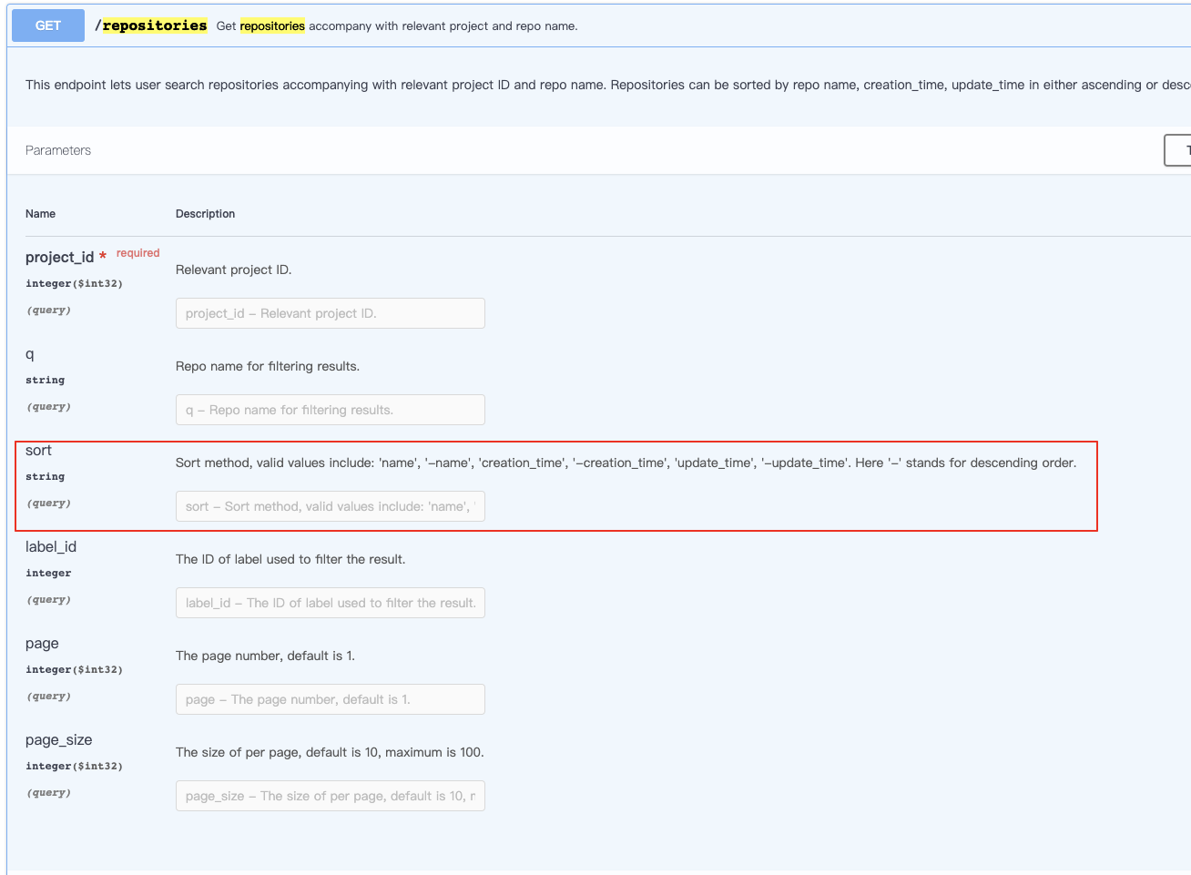 API cannot rely on count and pull to sort the repository list · Issue #10076 · goharbor/harbor ...