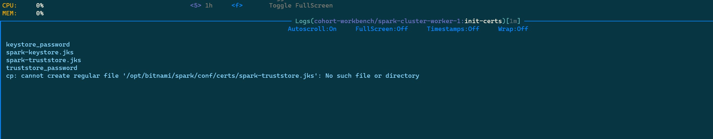 SSL Configuration Error: doesn't recognize spark-keystore.jks & spark-truststore.jks · Issue ...