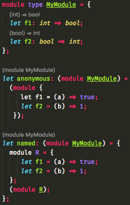 First-class modules break syntax highlighting · Issue #178 · reasonml-editor/vscode-reasonml ...