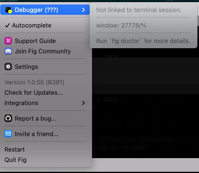 Not linked to terminal sessions · Issue #984 · withfig/fig · GitHub