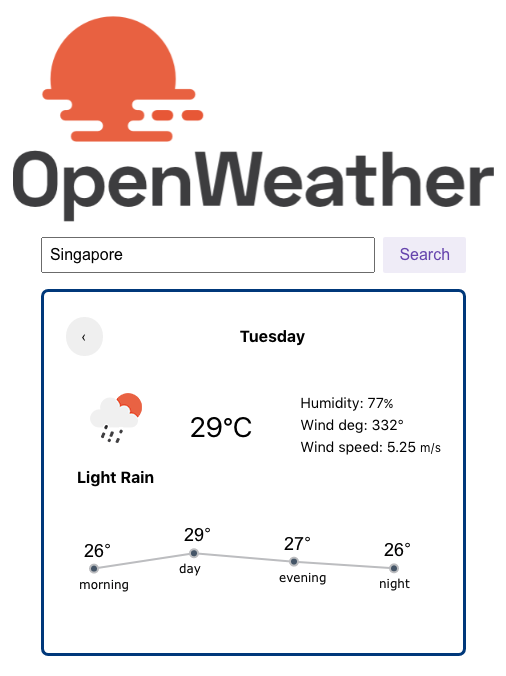 GitHub - HuyTon/weather-widget: A small weather widget that displays the current weather ...