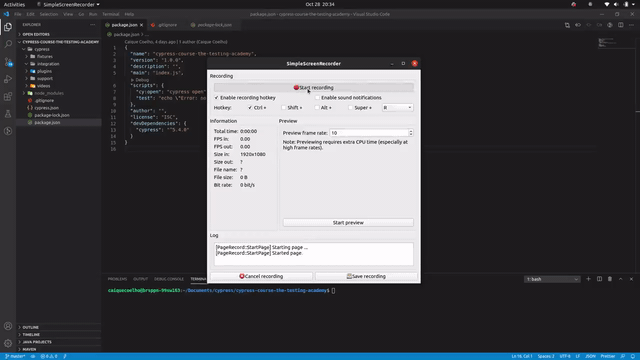Cypress open don't open window in Cypress: 5.4.0 and Linux Ubuntu 20.04 ...