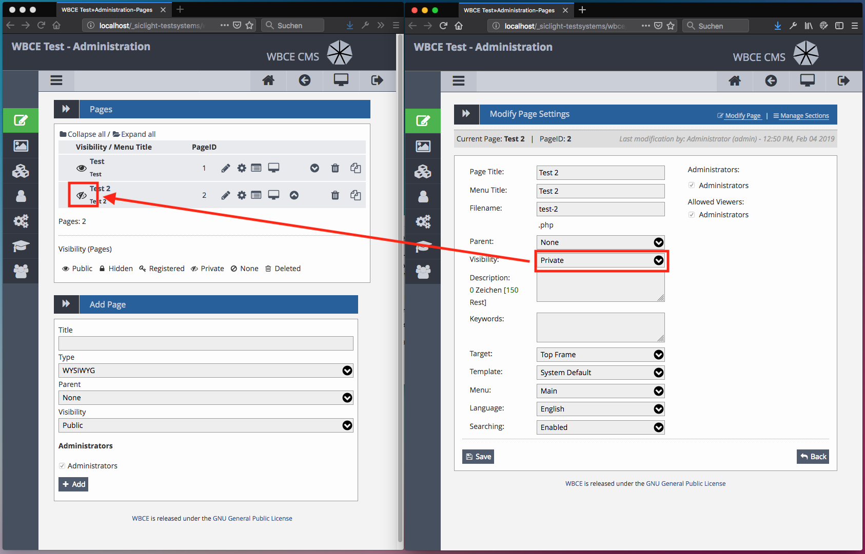 Wrong page visibility icons in WBCE Flat Theme · Issue #380 · WBCE/WBCE_CMS · GitHub