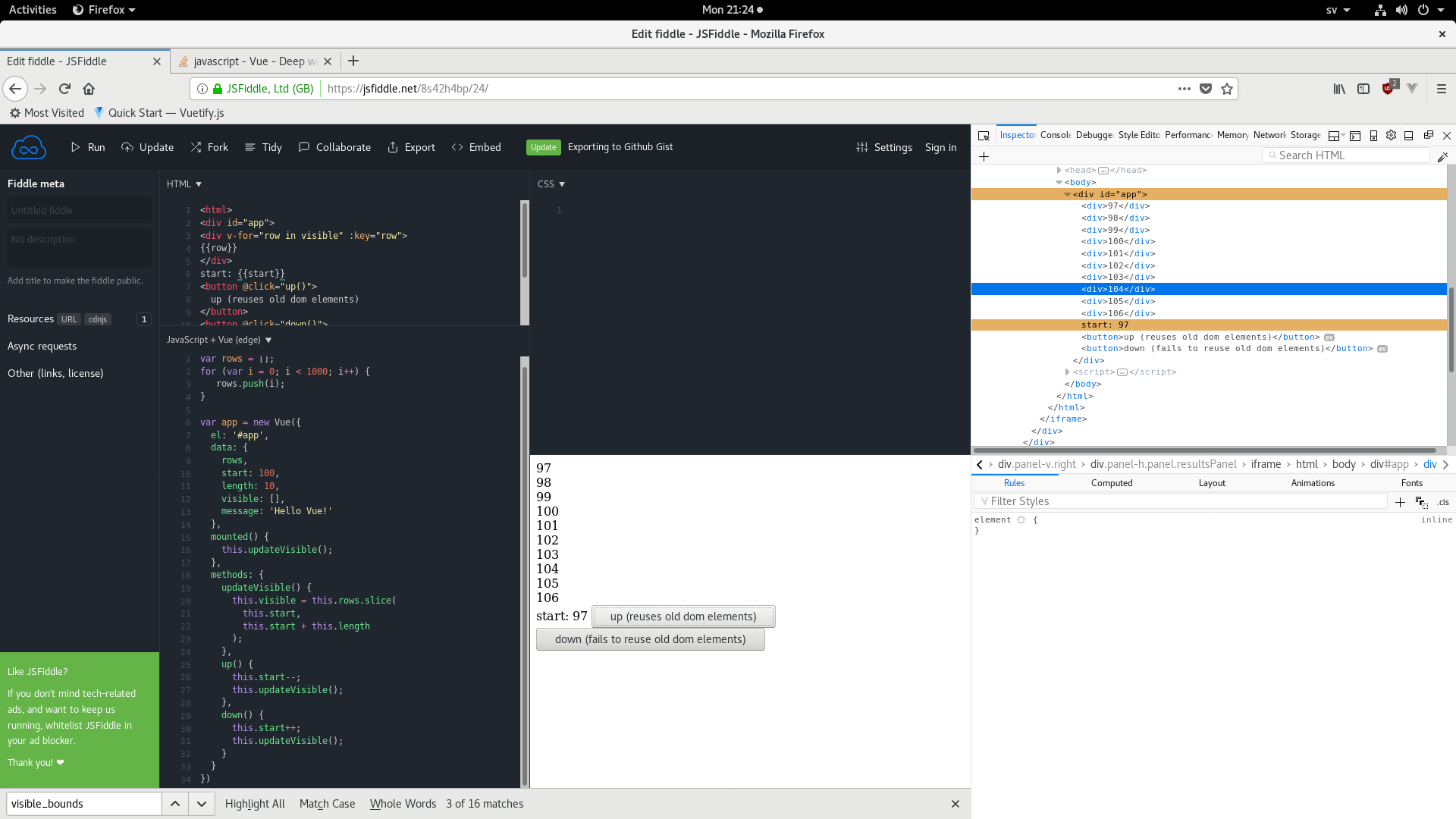 arr.slice not always reuses dom with v-for and key · Issue #7809 · vuejs/vue · GitHub
