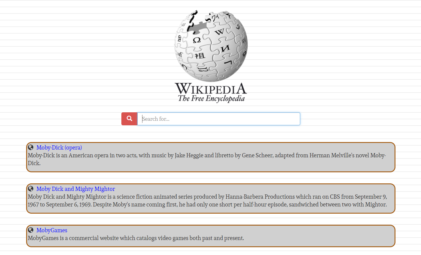 GitHub - Rashomar/Wikipedia-Search-App: FCC Project - Wikipedia Search App.