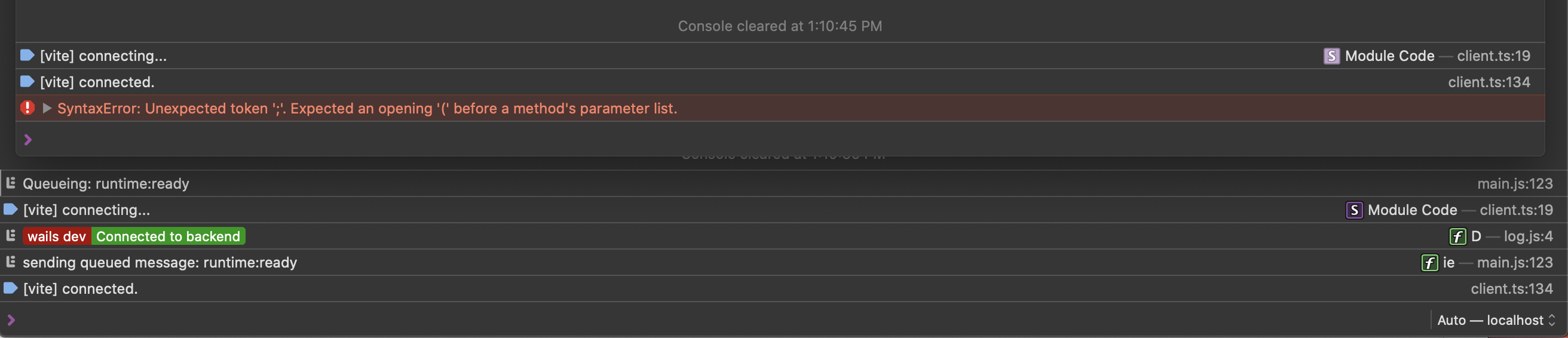[v2][macOS][Catalina] SyntaxError: Unexpected token ';'. Expected an opening '(' before a method ...