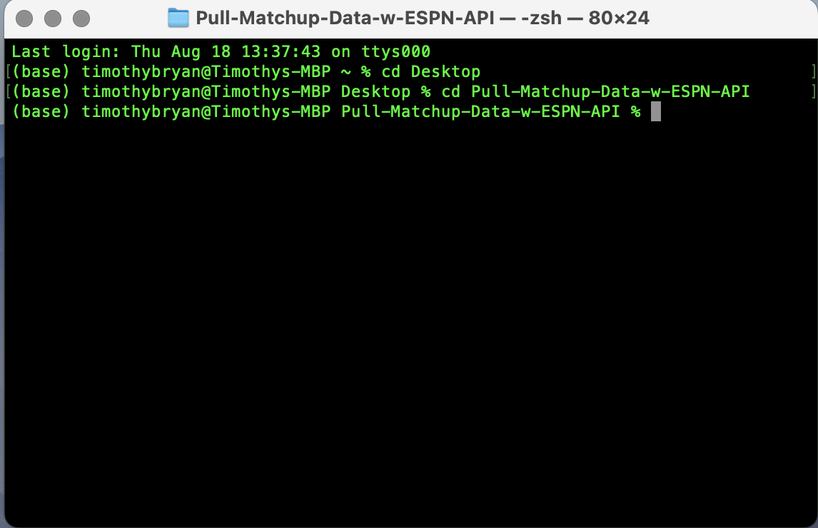 GitHub - tbryan2/Pull-Matchup-Data-w-ESPN-API: Pull fantasy football data from the ESPN API
