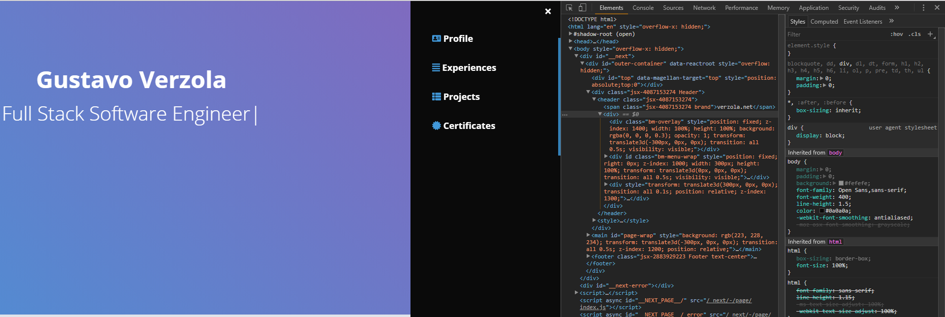 Fixed header disapears with reveal menu even with all the correct markup (page-wrap and outer ...