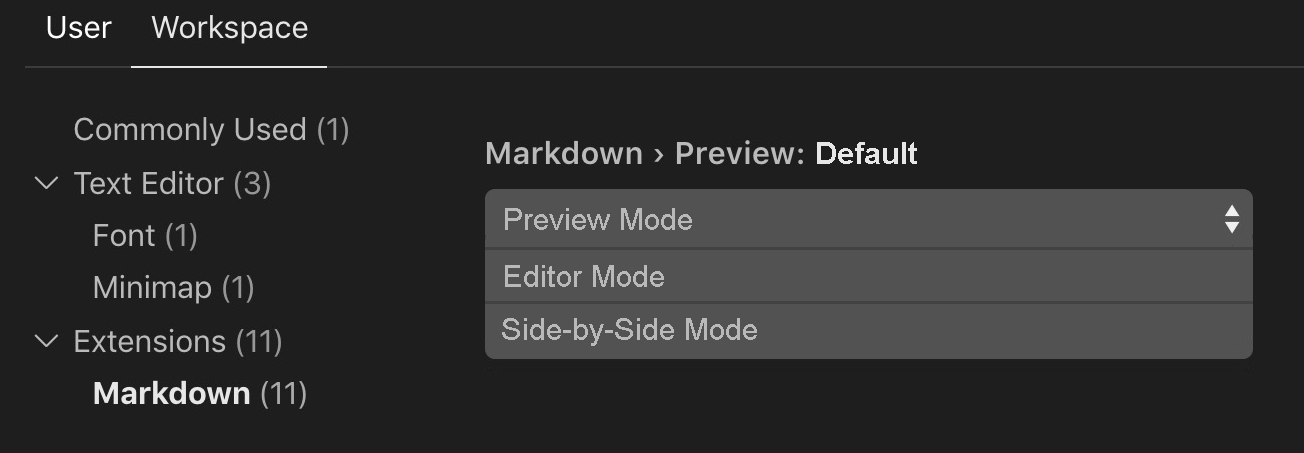 Markdown (Pre-)View Default Options · Issue #82331 · microsoft/vscode ...