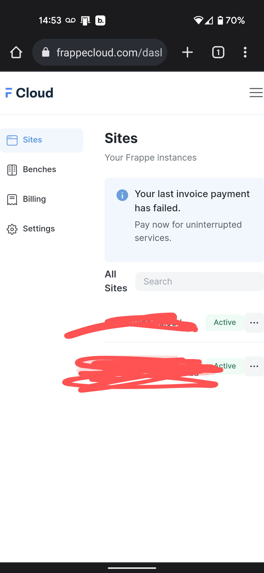 Mobile View · Issue #469 · frappe/press · GitHub
