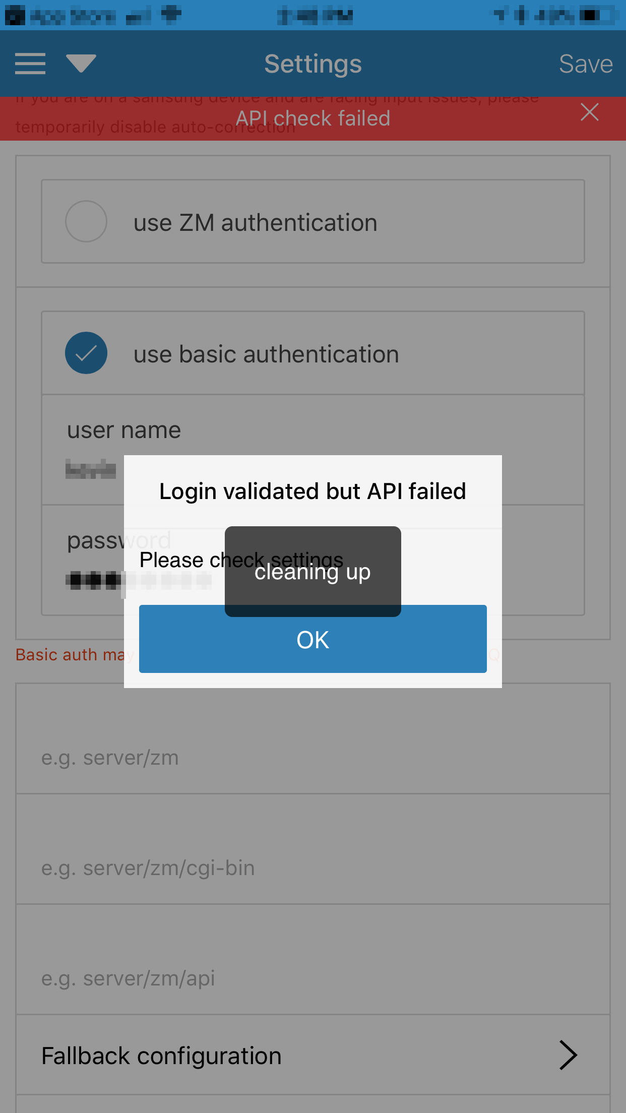 Frozen, message displayed "cleaning up" and app freezes. · Issue #691 · ZoneMinder/zmNinja · GitHub