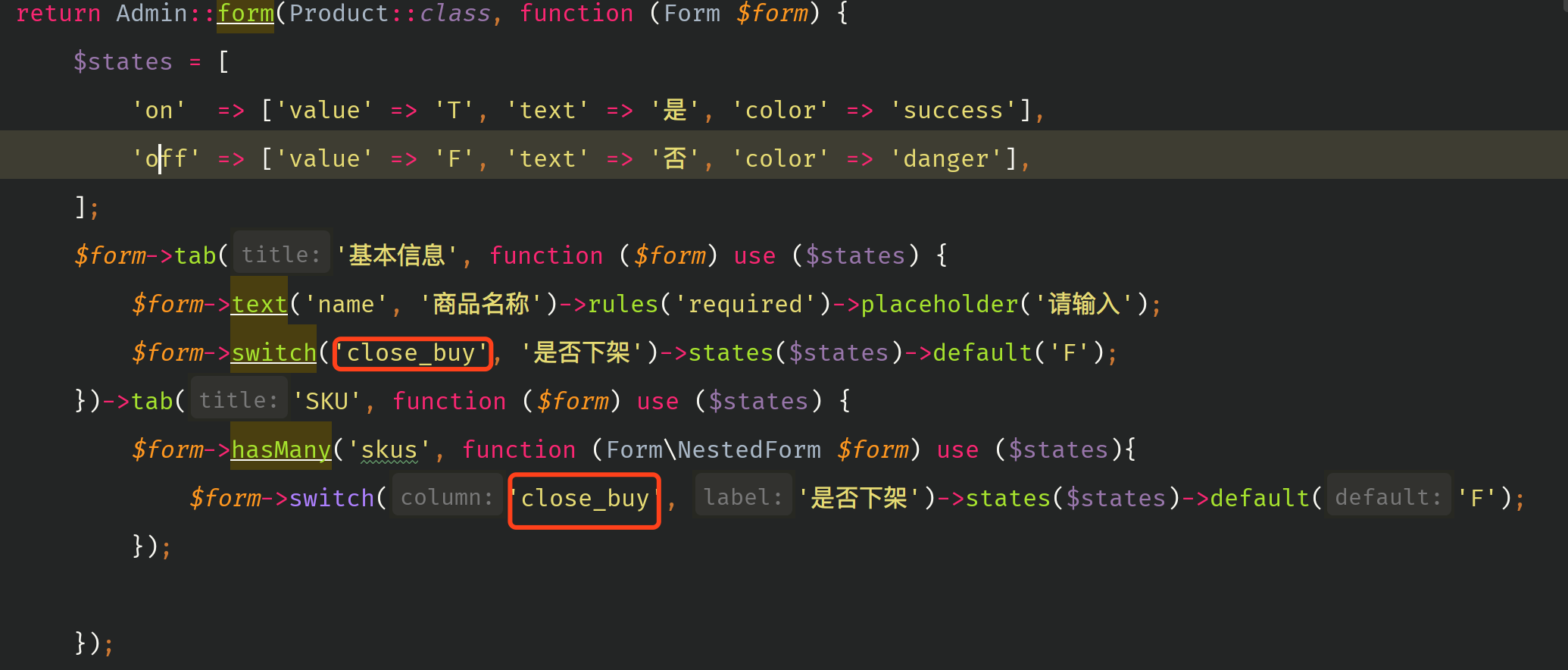Form\NestedForm $form->hasmany switch bug · Issue #1345 · z-song/laravel-admin · GitHub