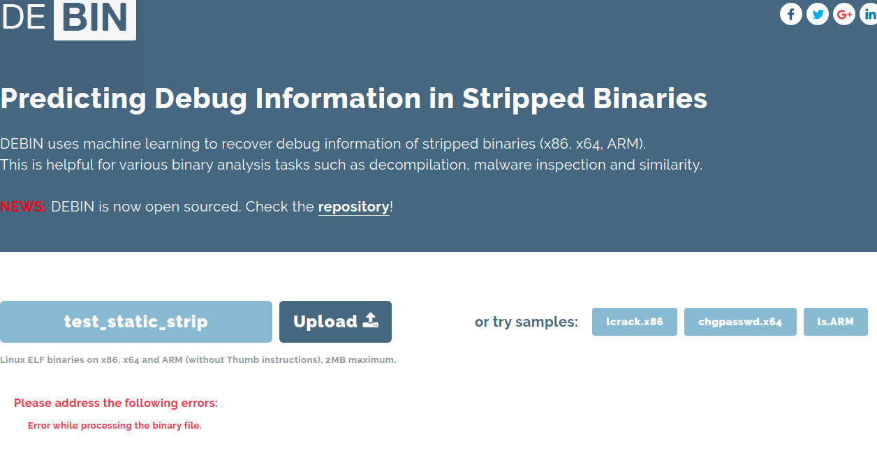 Parse The Binary Which Is Statically Compiled · Issue 14 · Eth Sridebin · Github
