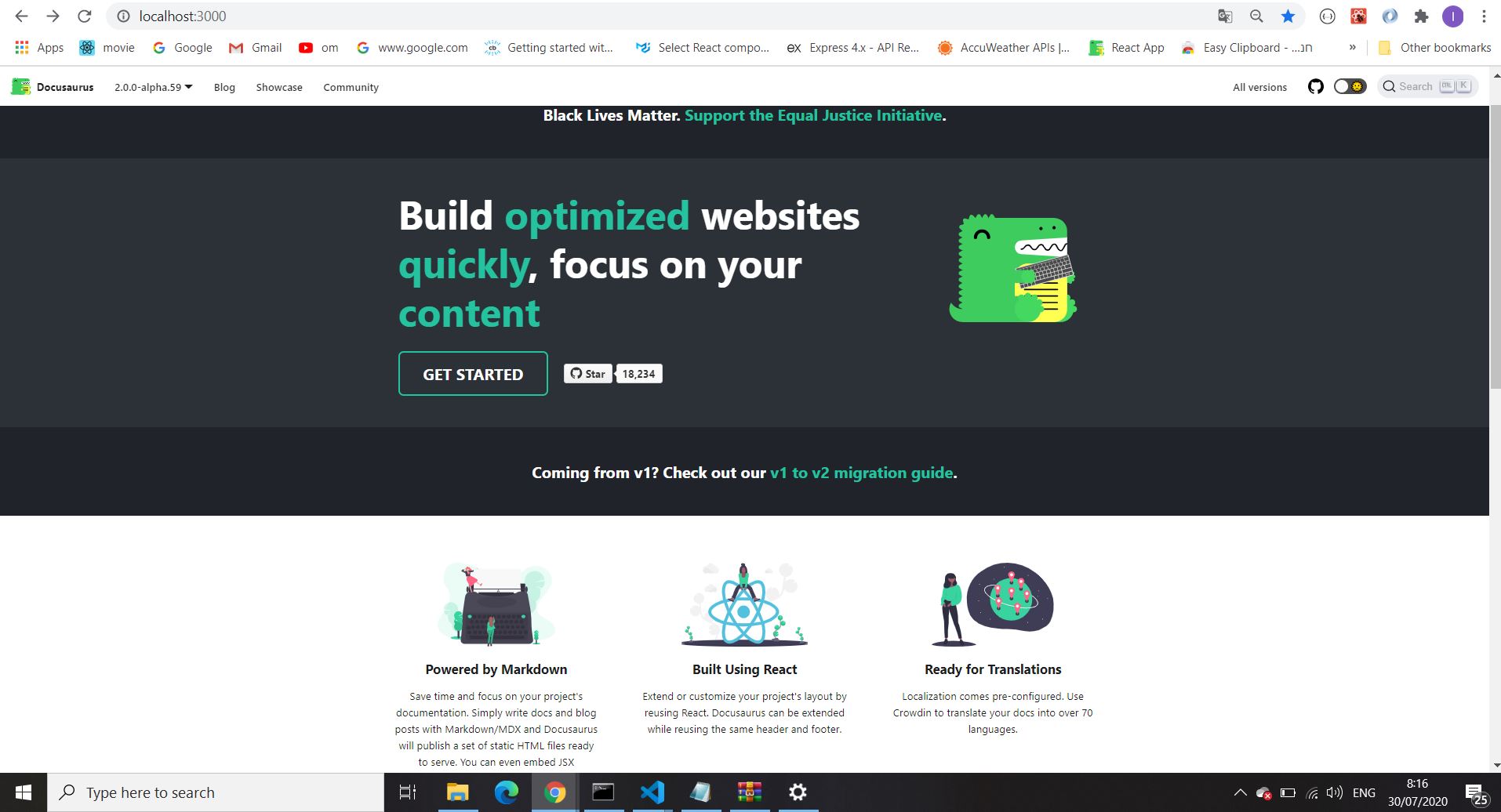 Dev environment is different · Issue #3155 · facebook/docusaurus · GitHub