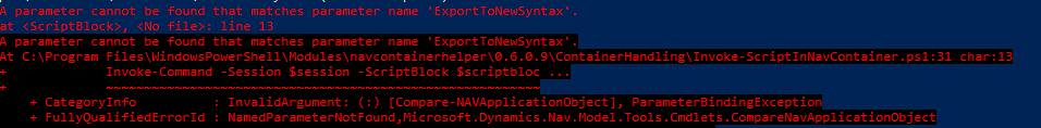Error in Export-ModifiedAsDeltas · Issue #432 · microsoft/navcontainerhelper · GitHub