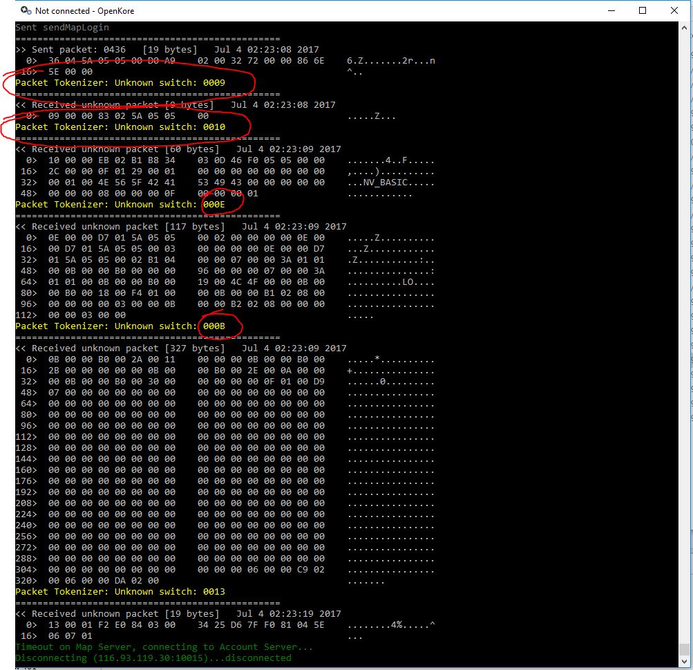 0436 packet. tokenizer after. can't connect to map.. · Issue #645 · OpenKore/openkore · GitHub
