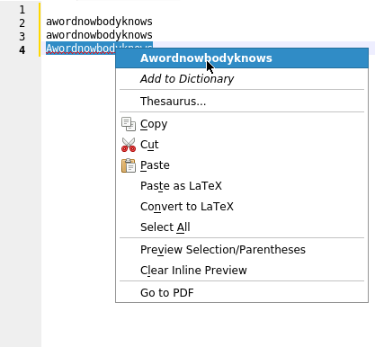 Spell checker wants to correct Awordnowbodyknows with Awordnowbodyknows · Issue #468 · texstudio ...