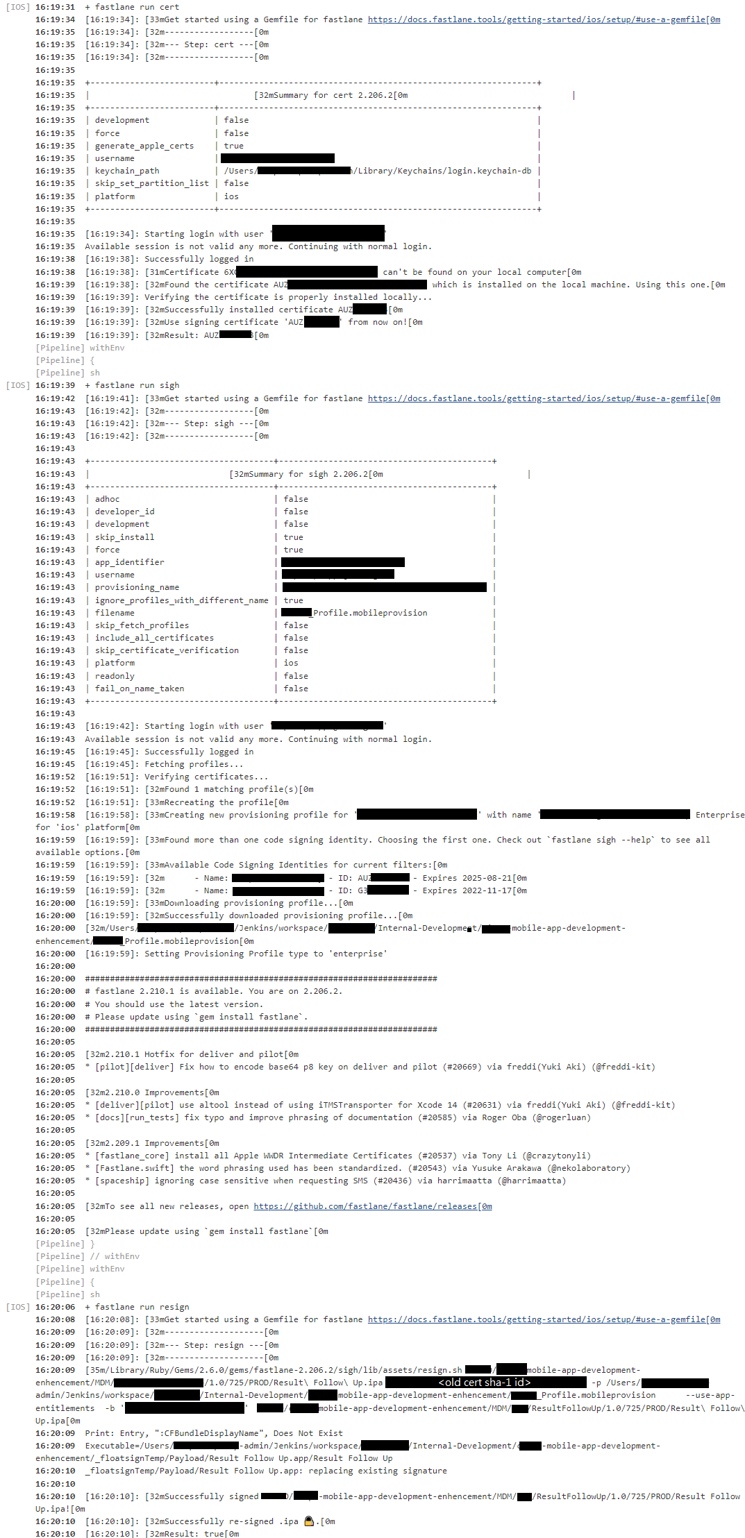 Fastlane Run Resign Do Not Use The New Cert Id But The Old Cert Id To Resign The Ipa · Issue 