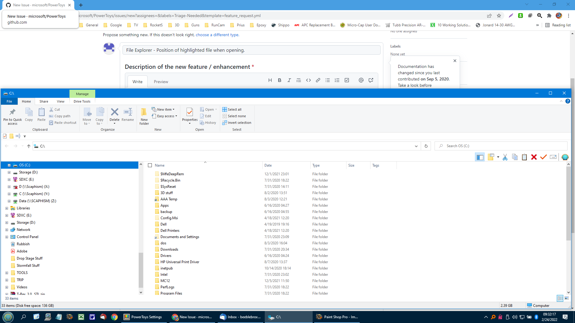 File Explorer Position Of Highlighted File When Opening · Issue 16564 · Microsoftpowertoys