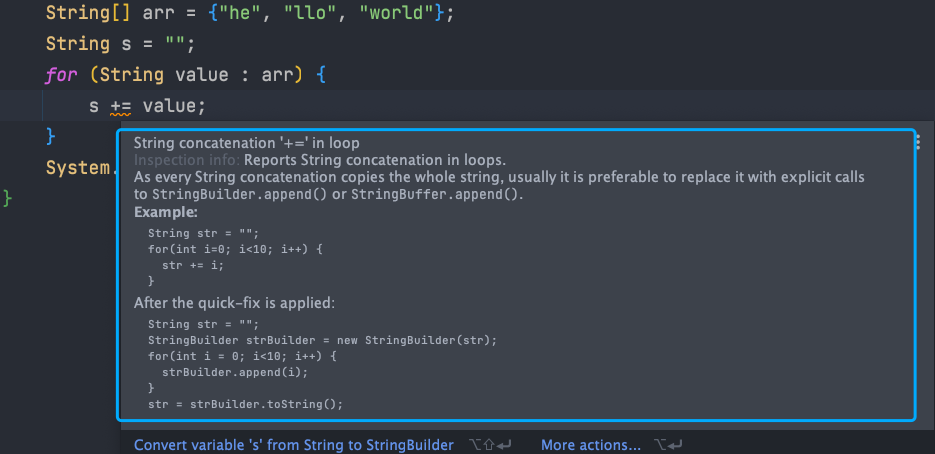 关于字符串拼接用“+” 还是 StringBuilder? · Issue #1699 · Snailclimb/JavaGuide · GitHub