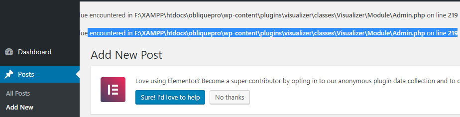 Warning A Non Numeric Value Encountered · Issue 335 · Codeinwpvisualizer · Github