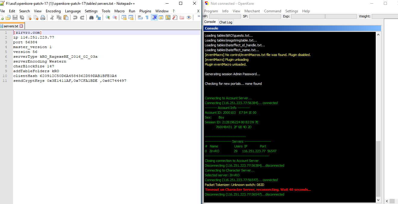 Unable to find recvpackets and servertype for version 56 · Issue #1031 ...