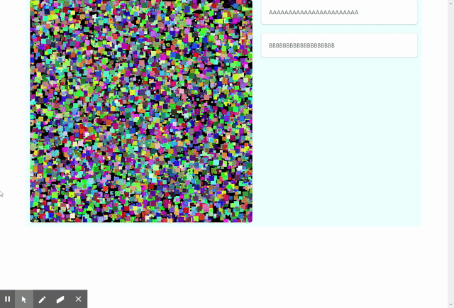 When dragging, the world protrudes from the area. Also, if you resize ...