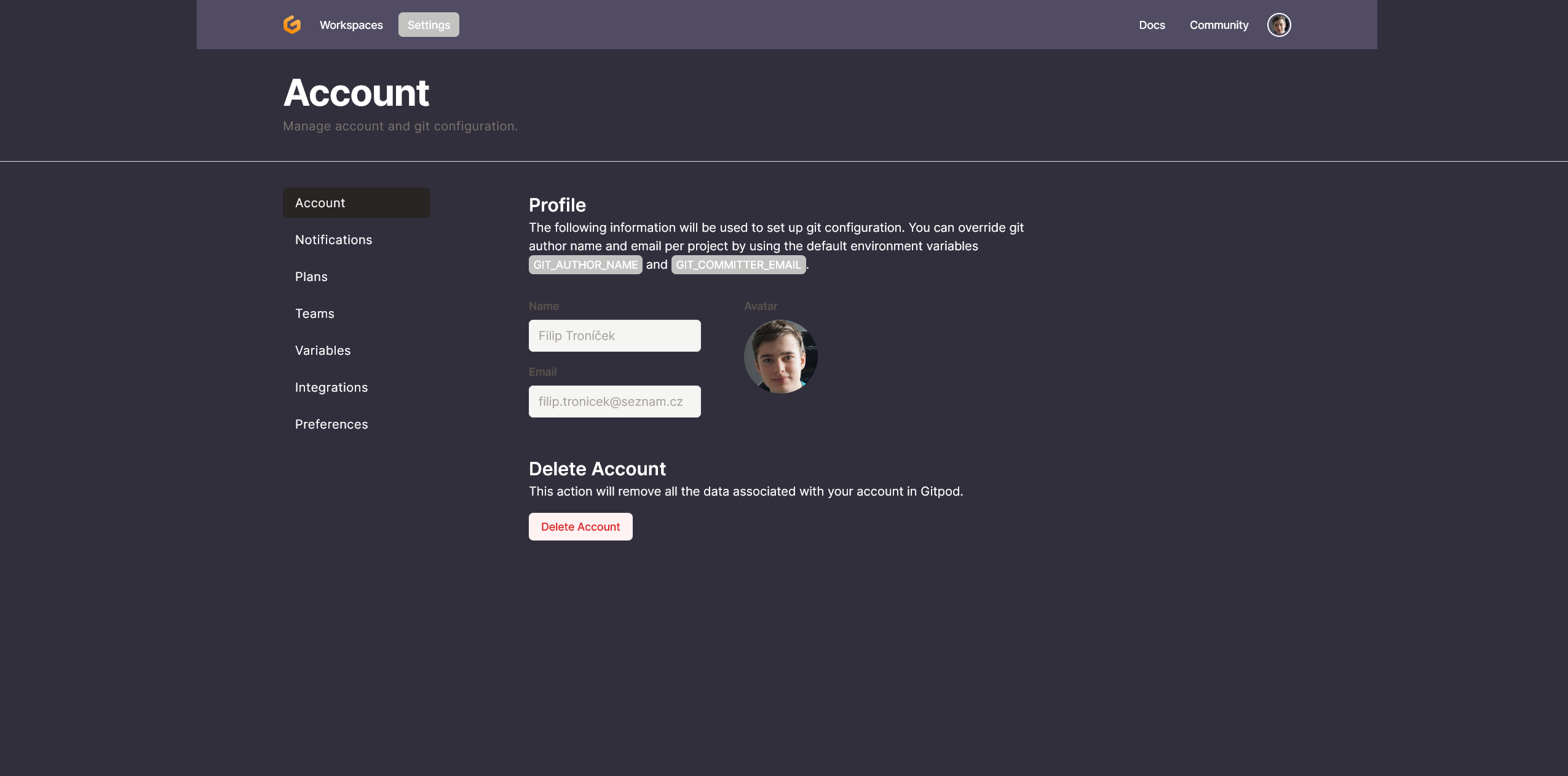 [dashboard] Dark theme · Issue #3806 · gitpod-io/gitpod · GitHub
