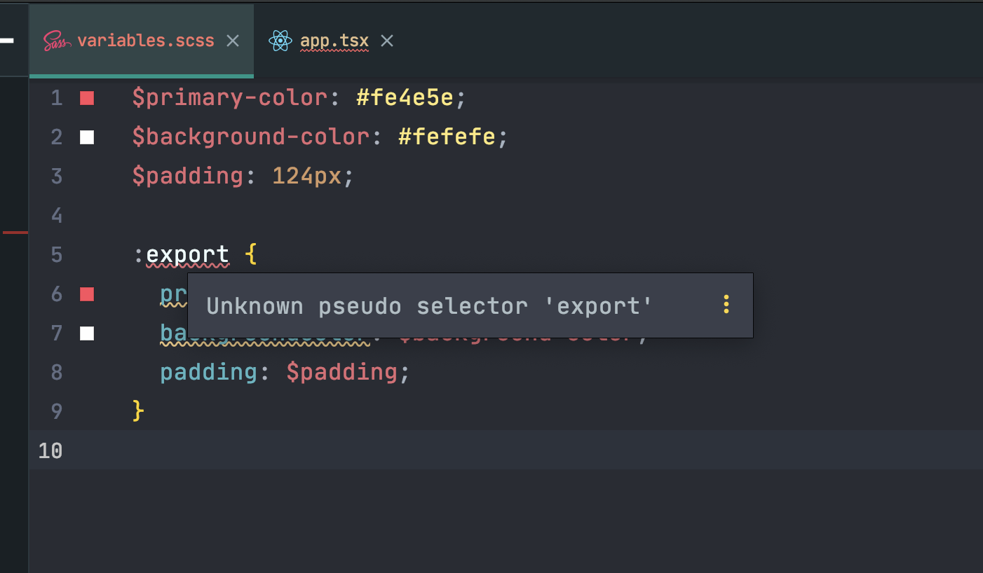 [React] export scss variables doesn't work · Issue #2829 · nrwl/nx · GitHub