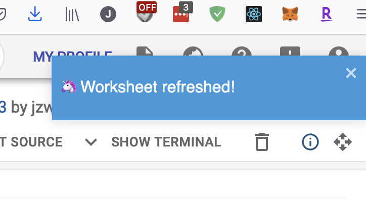 Make worksheet refreshed modal behave correctly · Issue #3840 · codalab/codalab-worksheets · GitHub