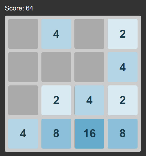 GitHub - RicardoFredes/2048-game-clone: Esse repositório contém um clone do jogo 2048 feito em ...
