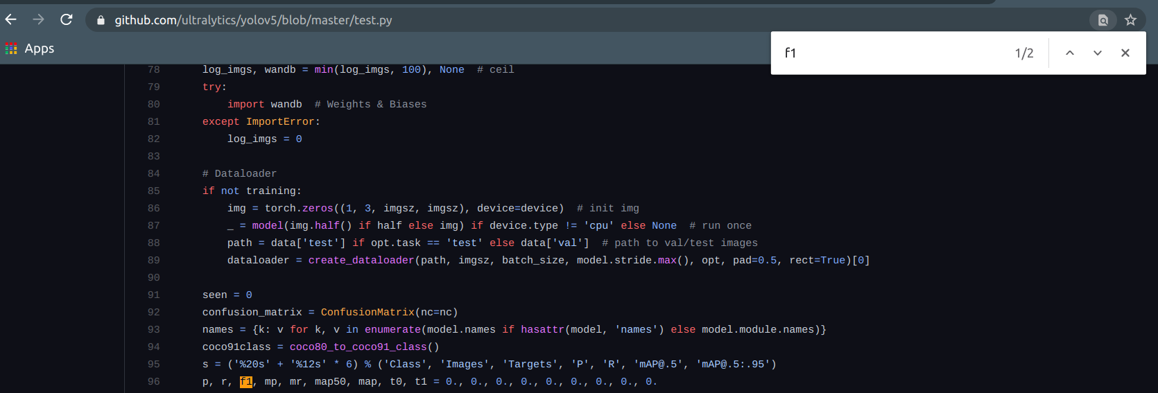 F1 score not printed in test.py · Issue #1785 · ultralytics/yolov5 · GitHub