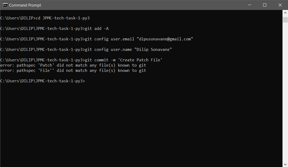 I Am Facing Problems While Creating A Patch File For Task 1 Can You Please Help Me Out In This