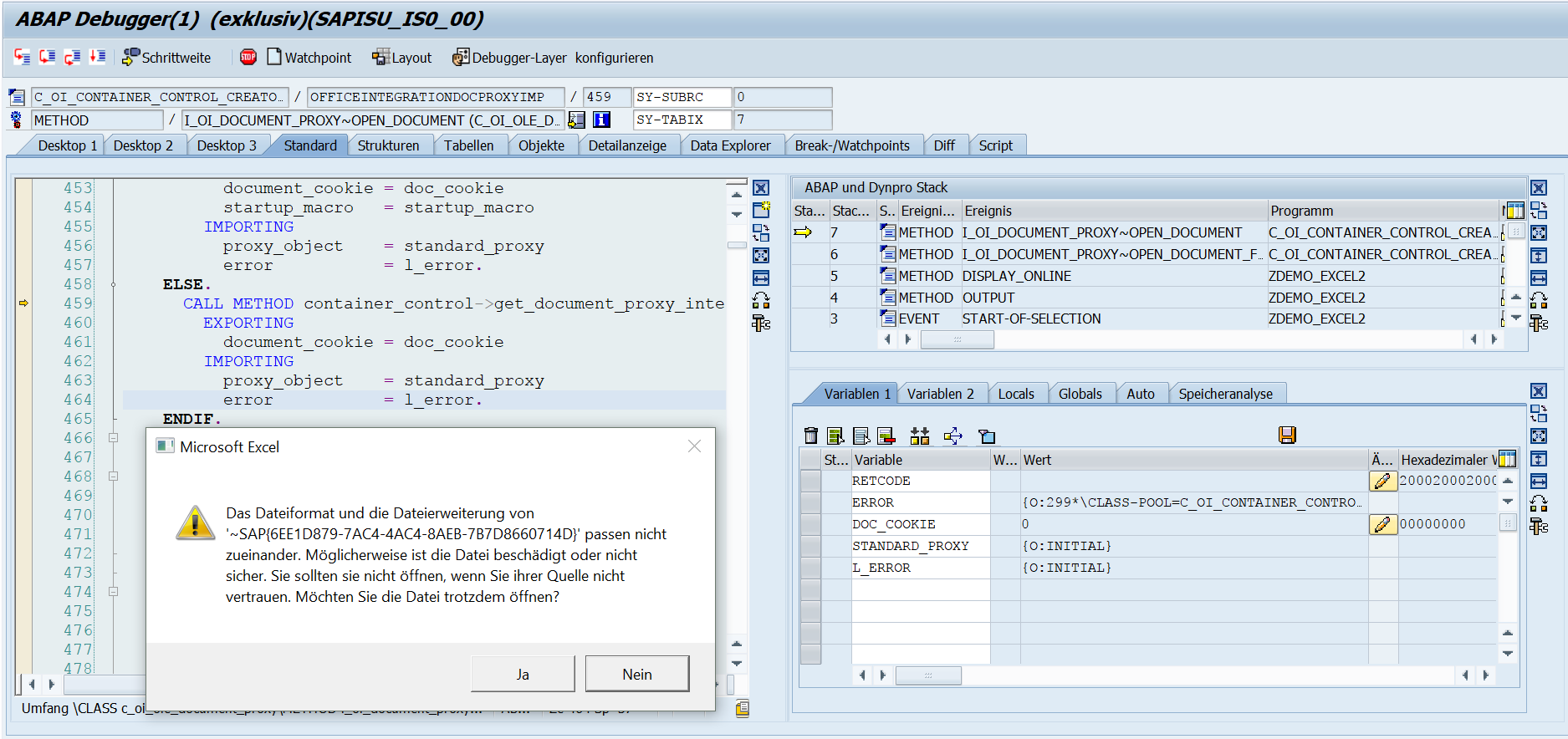 Annoying Popup when displaying Excel-file · Issue #491 · abap2xlsx/abap2xlsx · GitHub