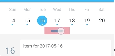 Feature: slide the knob up to close the calendars view on agenda ...