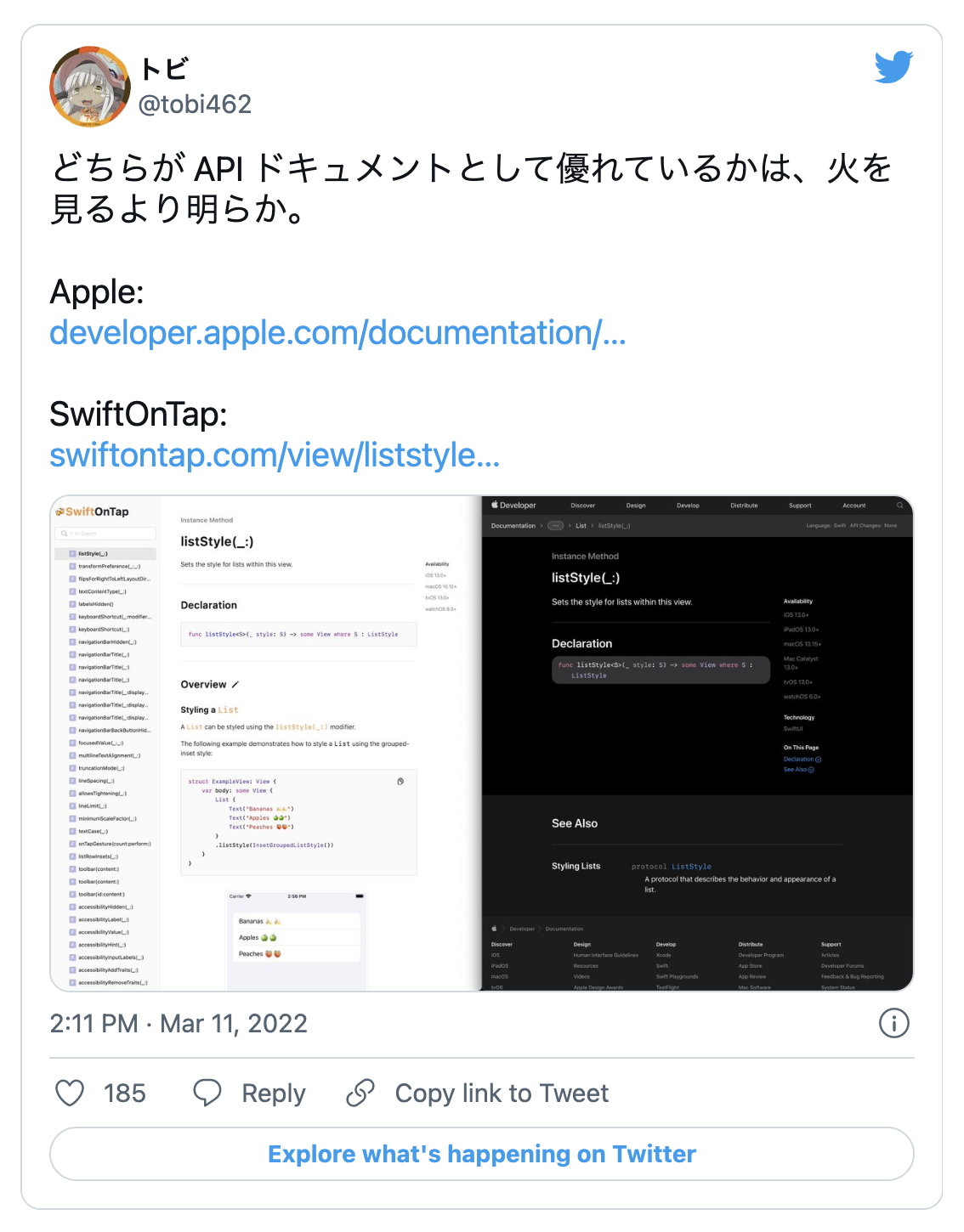 公式ドキュメントの不足を SwiftOnTap で補う。 · YusukeHosonuma Effective-SwiftUI · Discussion #10 · GitHub