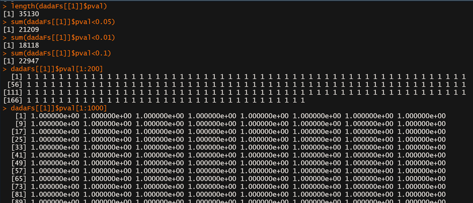 Explanation on dada2 class object and its related table · Issue #1516 · benjjneb/dada2 · GitHub