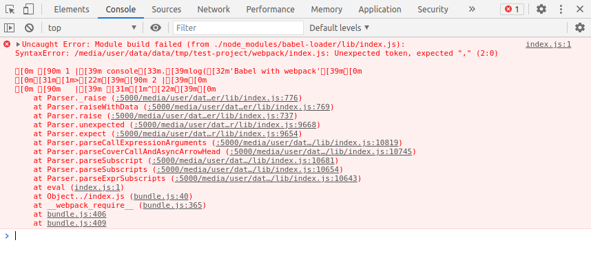 Babel loader printing gibberish on browser web console on error/warning · Issue #893 · babel ...
