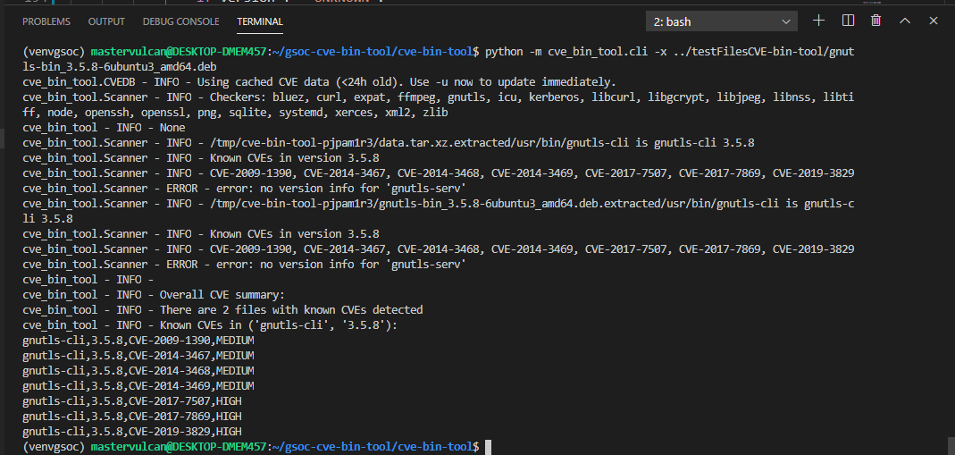 gnutls checker is not working properly --bug · Issue #314 · intel/cve-bin-tool · GitHub