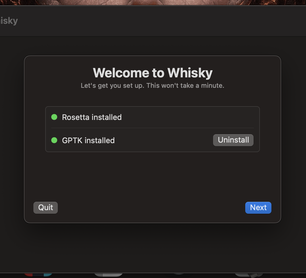 [Feature]: Cancel Button during OnBoarding · Issue #346 · Whisky-App/Whisky · GitHub