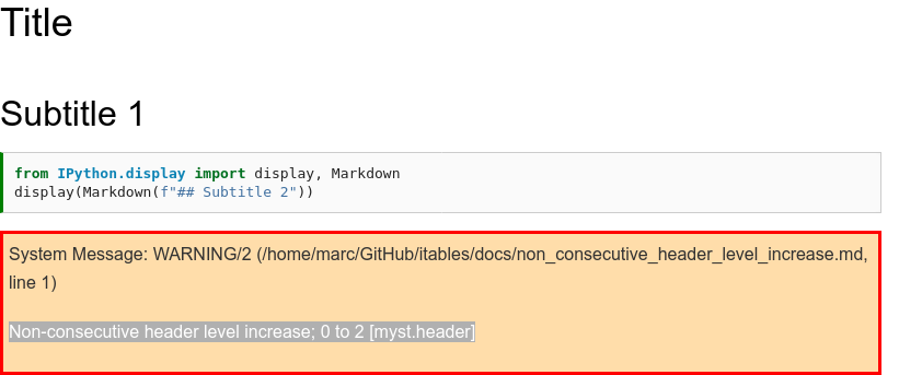 Non-consecutive header level increase; 0 to 2 [myst.header] with ...