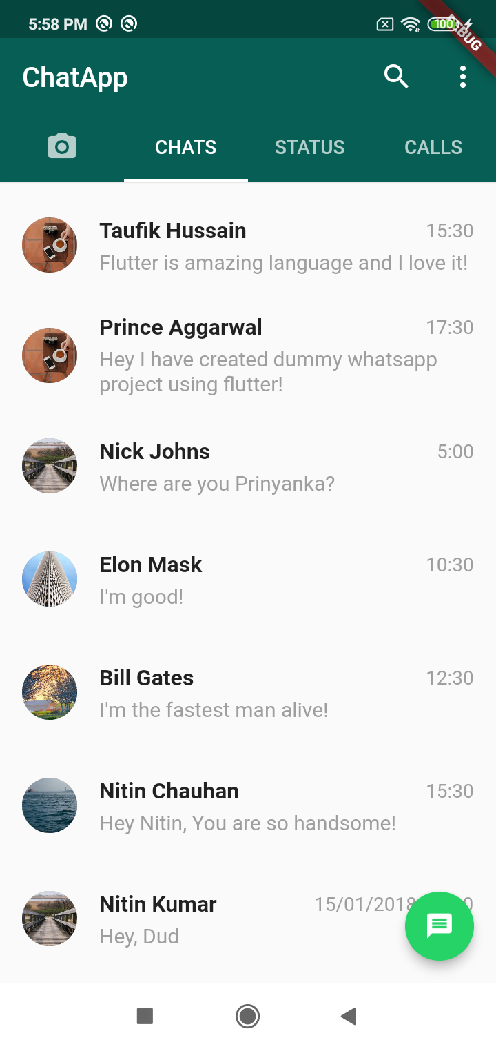GitHub - taufik1993/whatsappclone: WhatsApp Clone App using flutter
