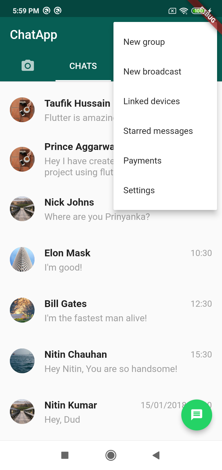 GitHub - taufik1993/whatsappclone: WhatsApp Clone App using flutter