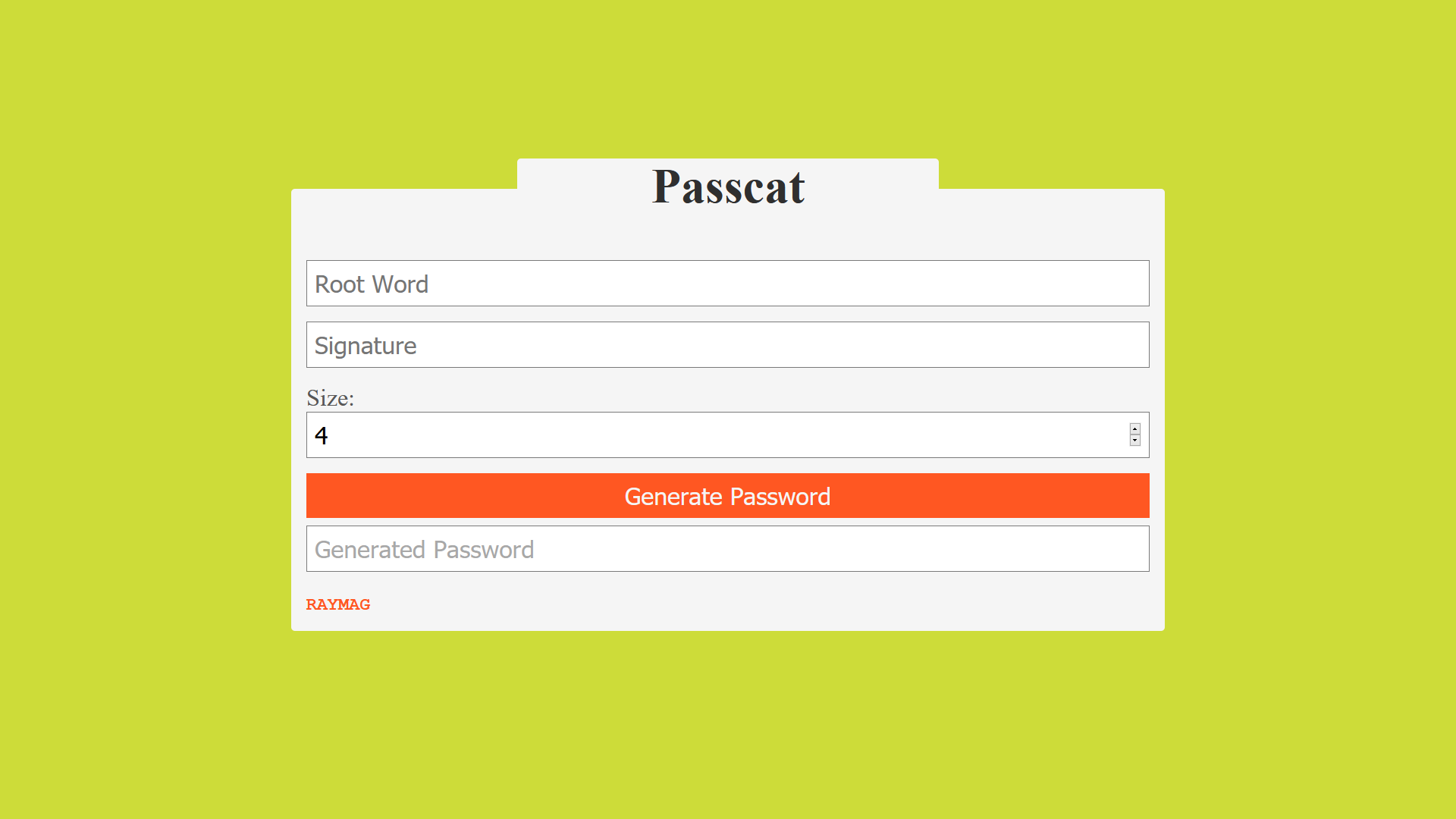 GitHub - raymag/passcat-web: Website for generating strong passwords form keywords.