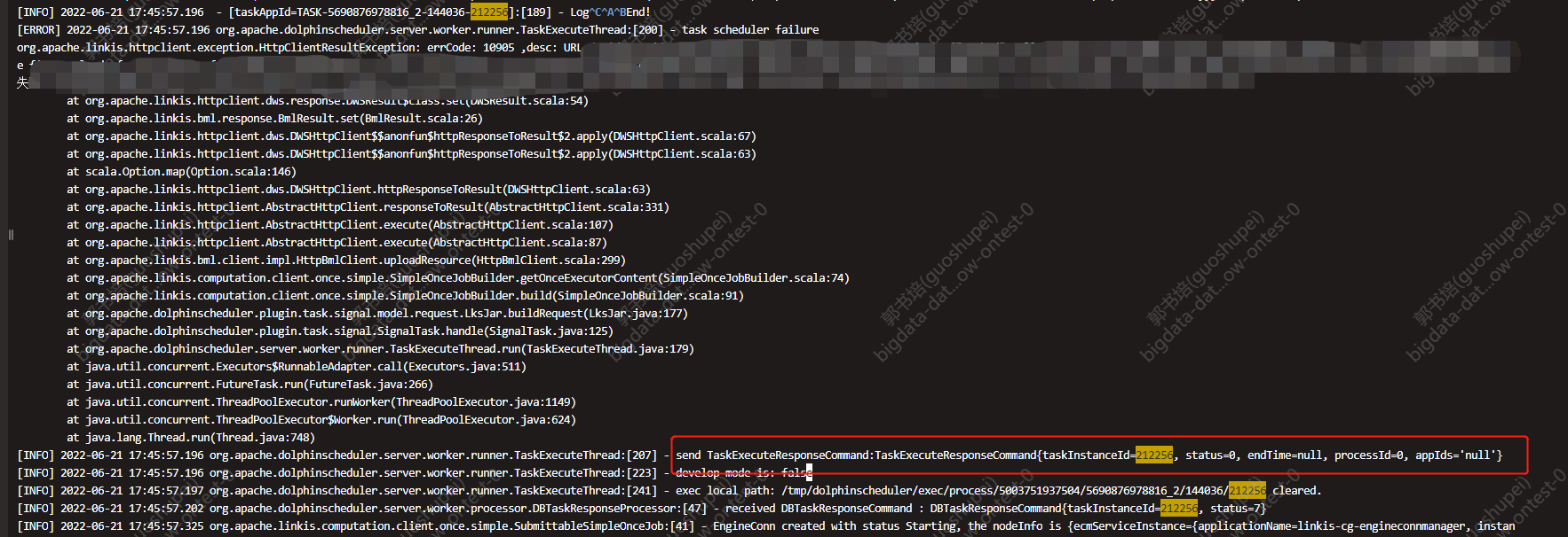 Bug Worker Taskinstance State Update Error · Issue 10608 · Apachedolphinscheduler · Github 