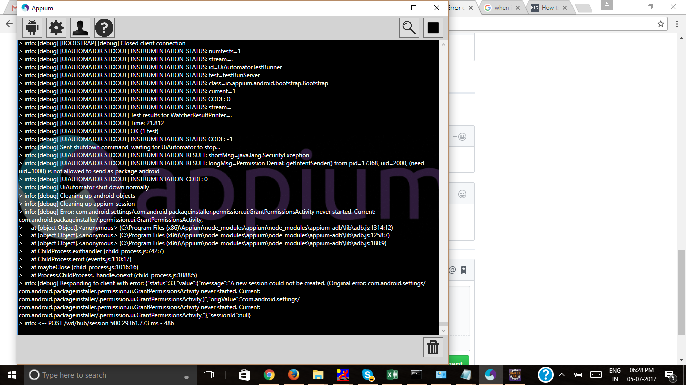 Error Occured While Starting App Original Error Pany Android App Qa Pany Android