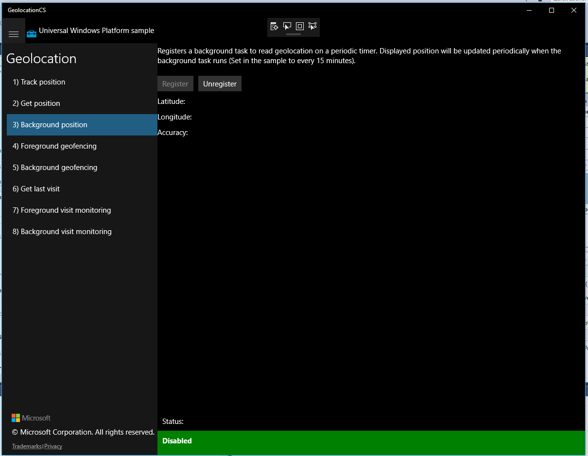 Geolocation Unautoirized Access in Background Task · Issue #807 · microsoft/Windows-universal ...