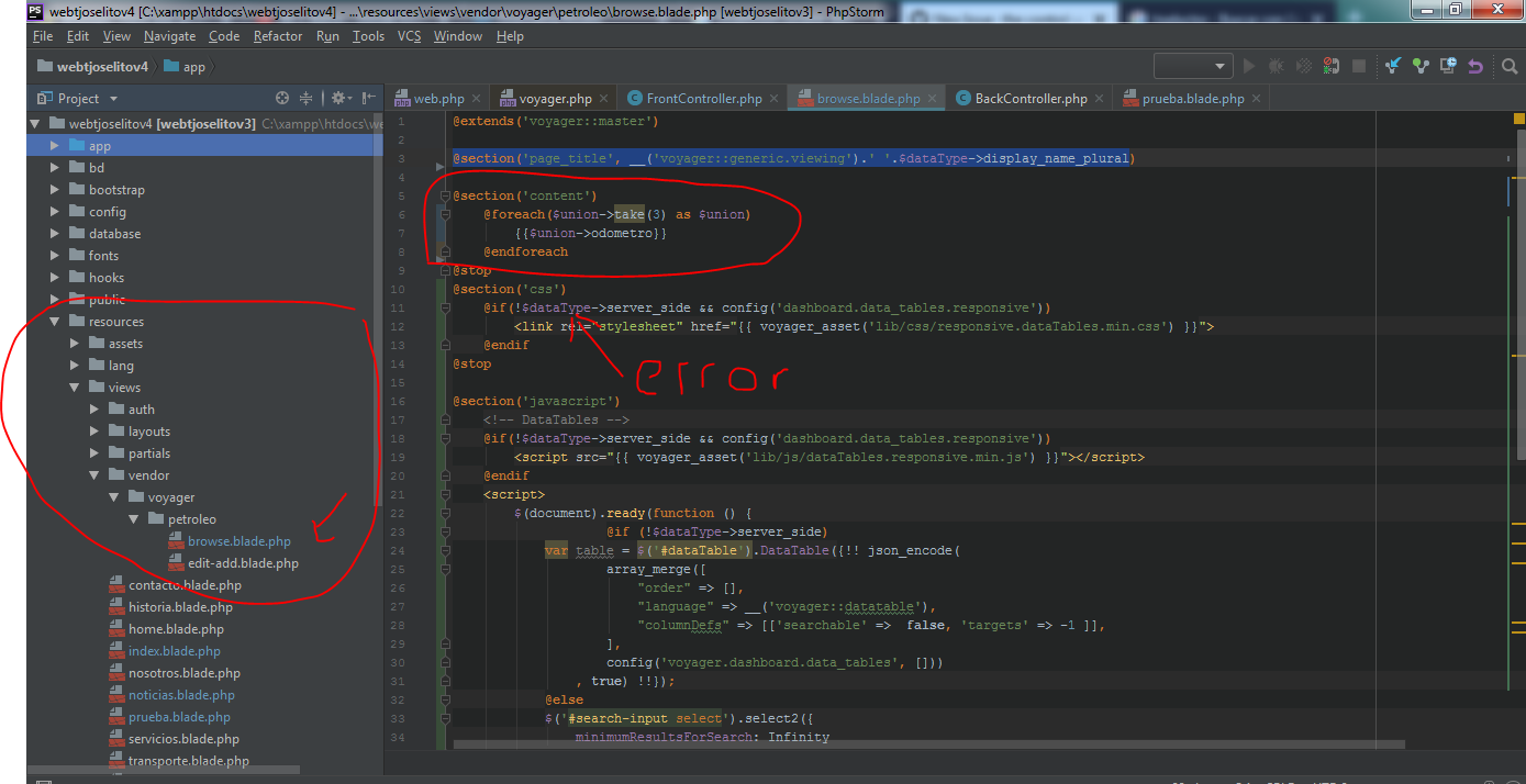 Undefined variable: dataType with overriding routes - Voyager 1.0 ...